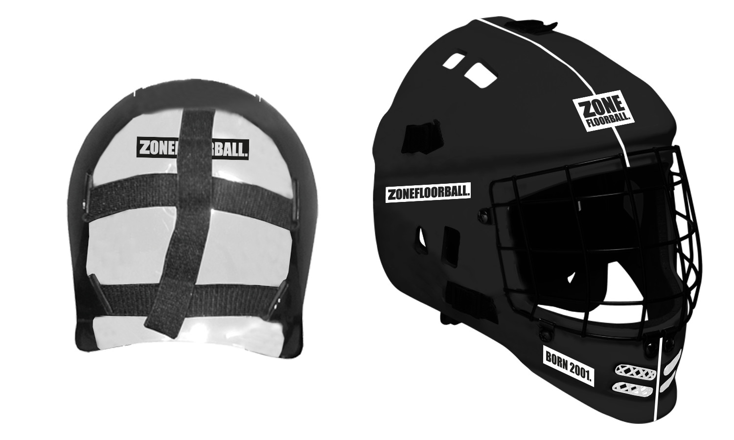Zone floorball MASK PATRIOT black Brankářská helma | eflorbal.cz