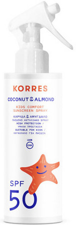 Korres Coconut & Almond Kids Comfort Sunscreen Spray SPF50 | glamot.com