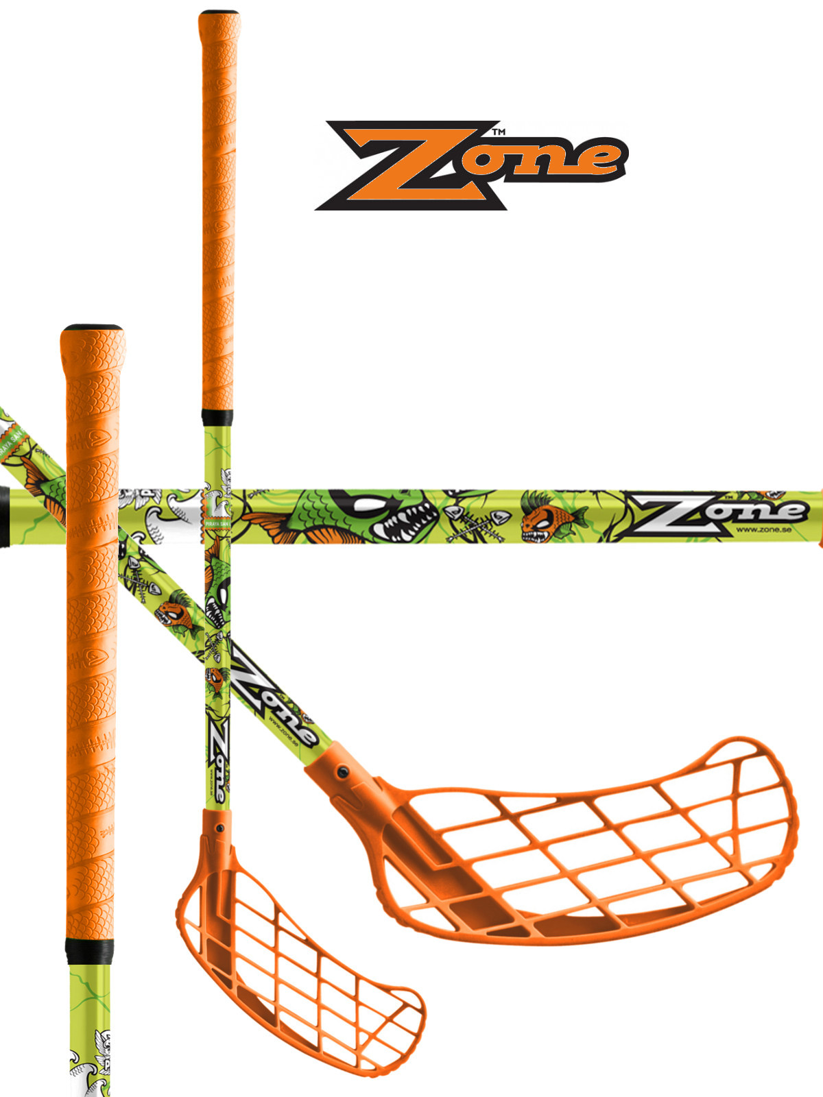 Floorball stick Zone PIRAYA San Exotic orange Softflex `15 | efloorball.net