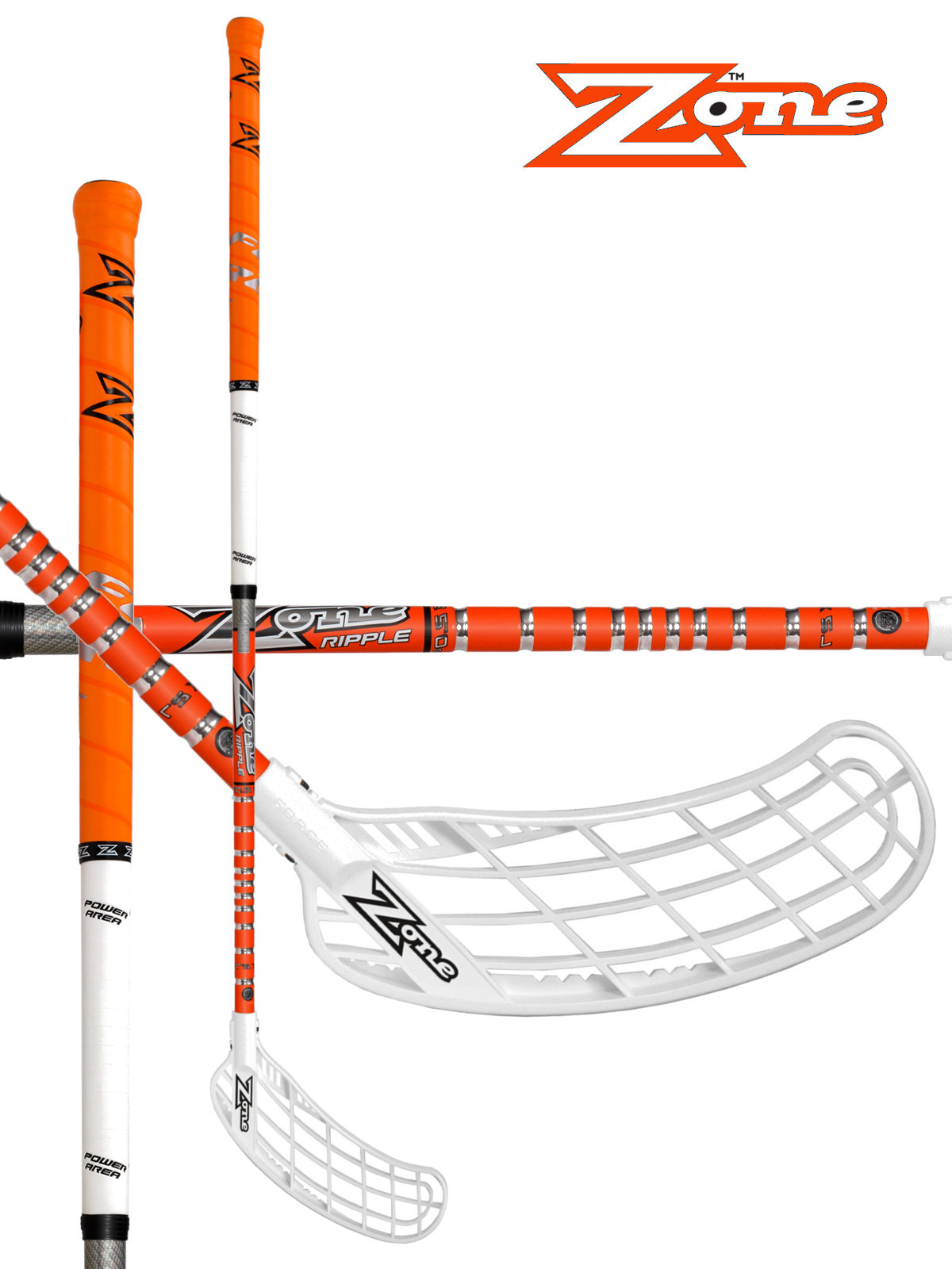 Floorball stick Zone FORCE Ripple curve 2.0° 27 Neon orange `15 ...