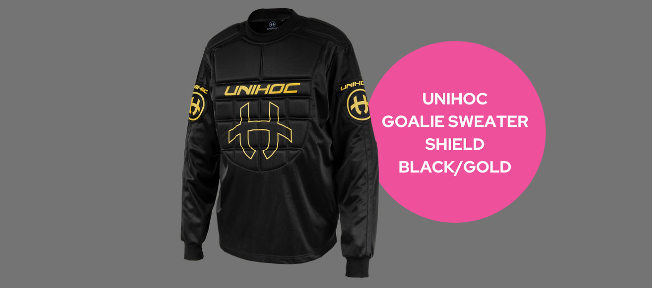Unihoc SHIELD black set Goalkeeper set | efloorball.net